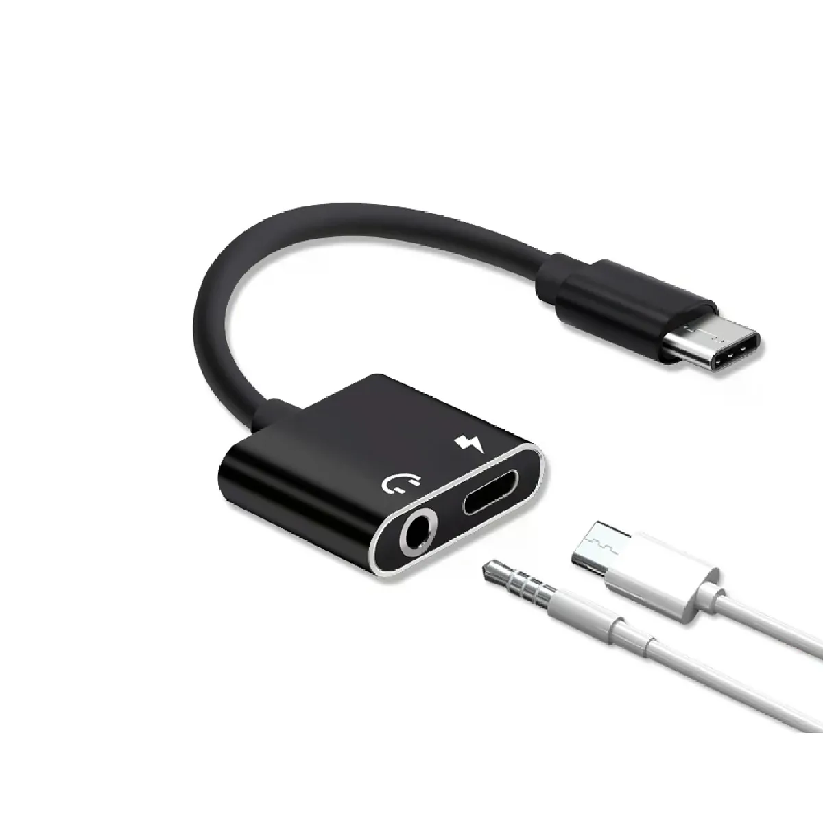 Adaptateur audio USB C vers Jack 3.5mm - Câble antenne - Rue du Commerce