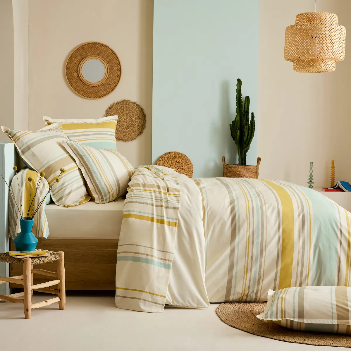 LinneA parure de lit HUGO rayée - Parure de lit - Rue du Commerce