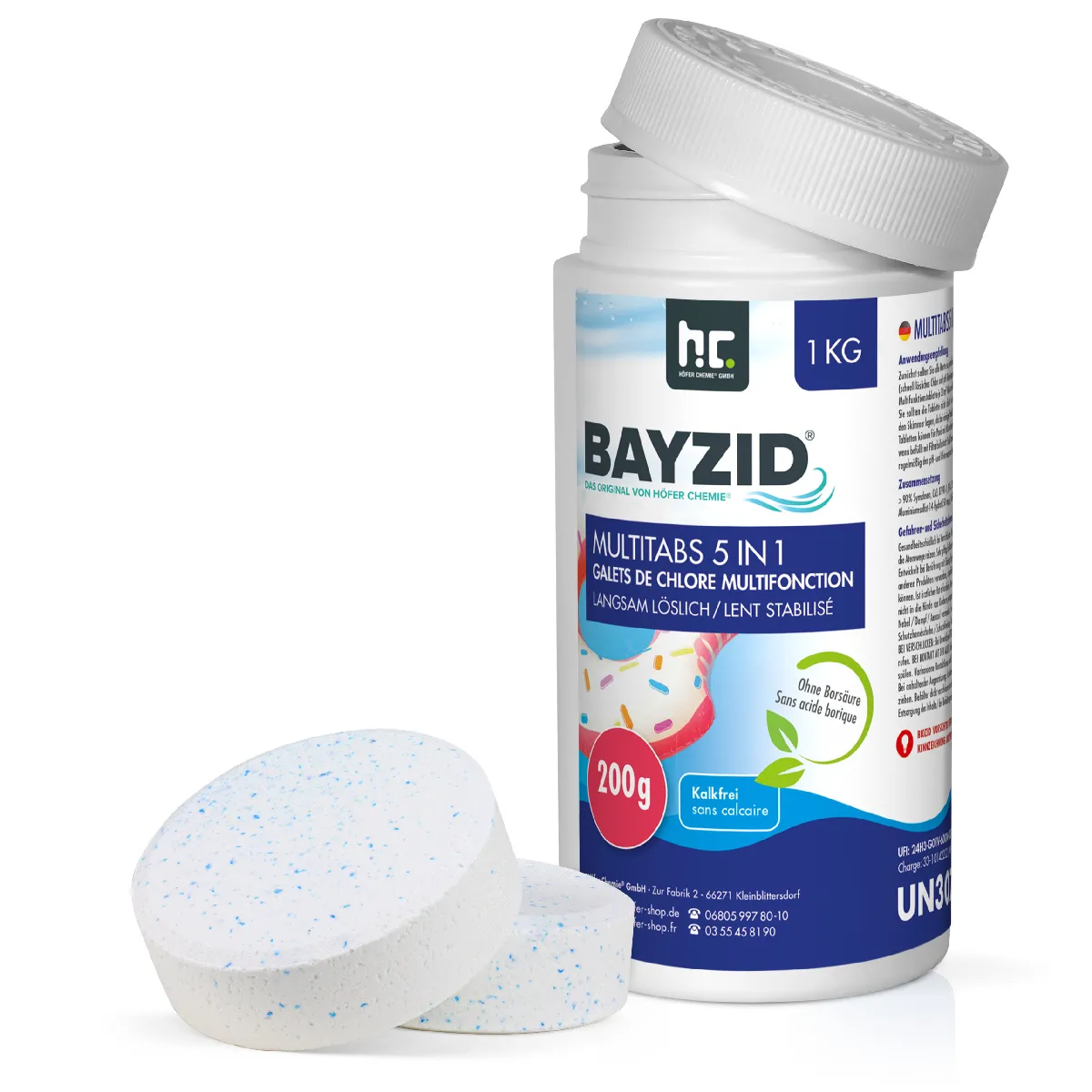 Hoefer Chemie Galets de Chlore Multifonction 200g 5en1 Bayzid® - Sceau ...
