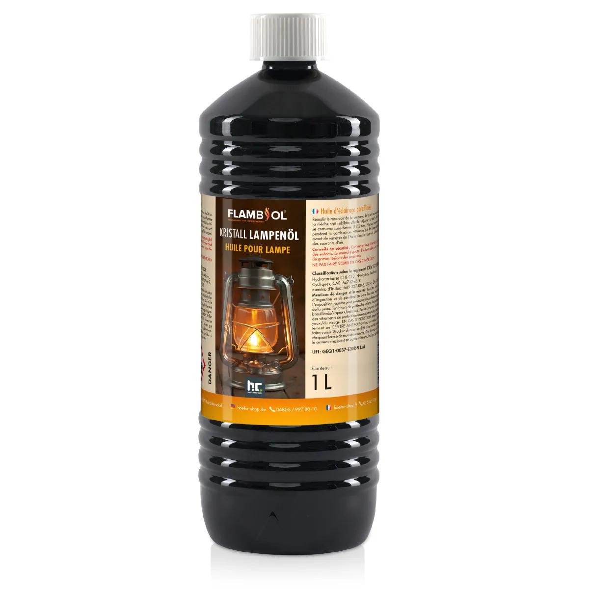 Hoefer Chemie Huile de Lampe Ultra-Pure FLAMBIOL® 1 L - Inodore pour ...