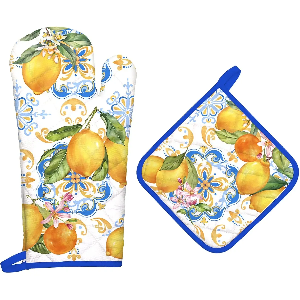 Vendos85 Gants et Manique Cuisine Peints à la Main citron - Gant ...