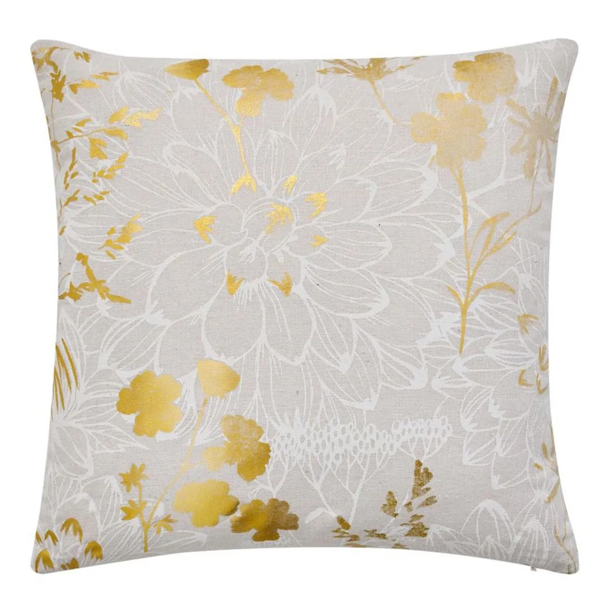 Paris Prix Coussin Déco Imprimé Métallisé Anassia 45x45cm Beige ...