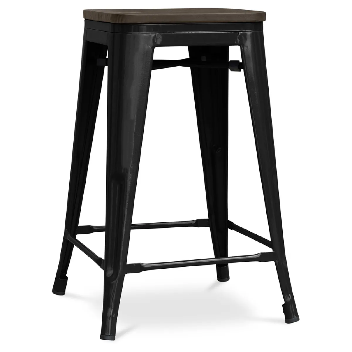 ICONIK INTERIOR Tabouret de Bar - Design Industriel - Bois et Acier ...