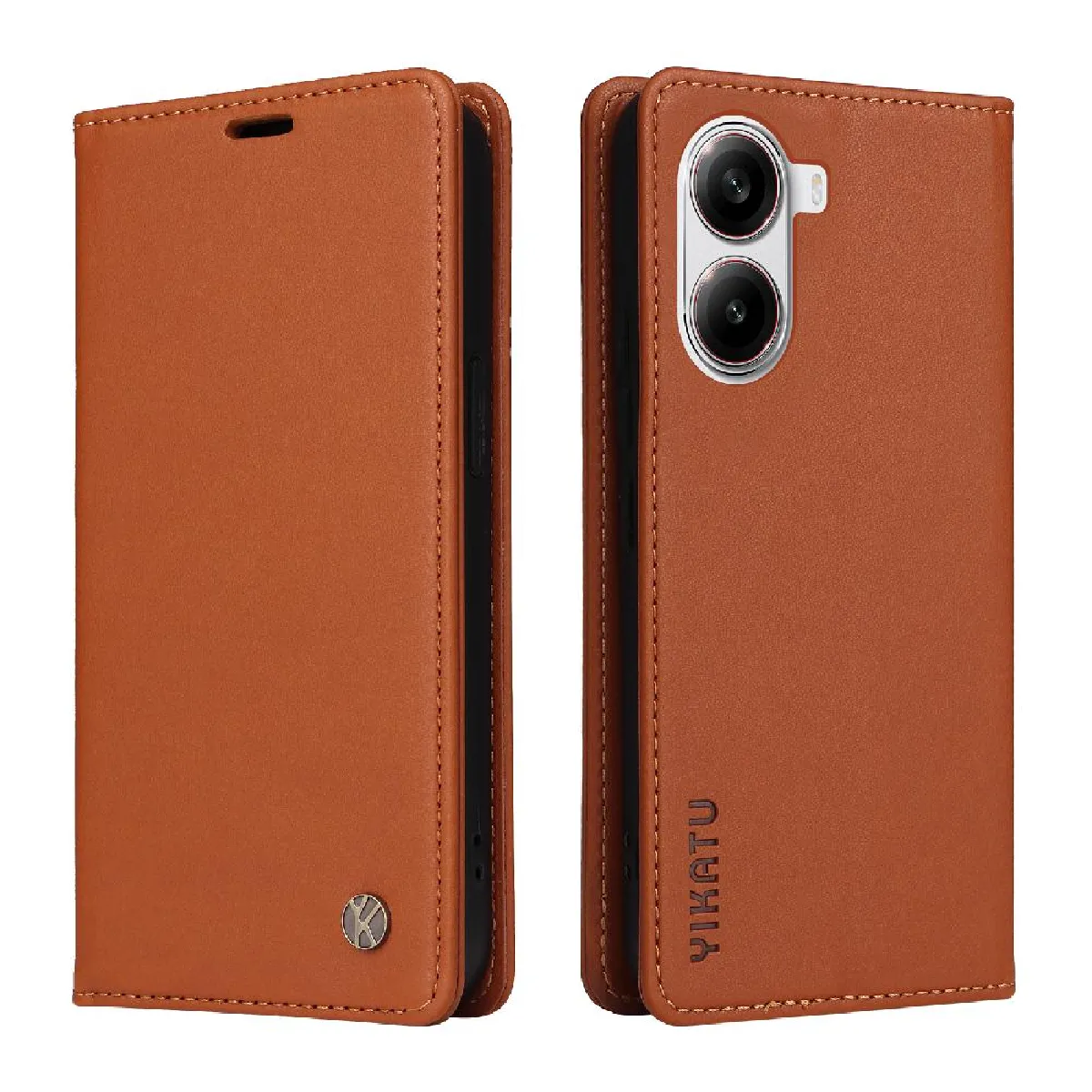 Étui Pour flip Xiaomi Redmi TURBO 4 5G Faux cuir et TPU entièrement mat ...