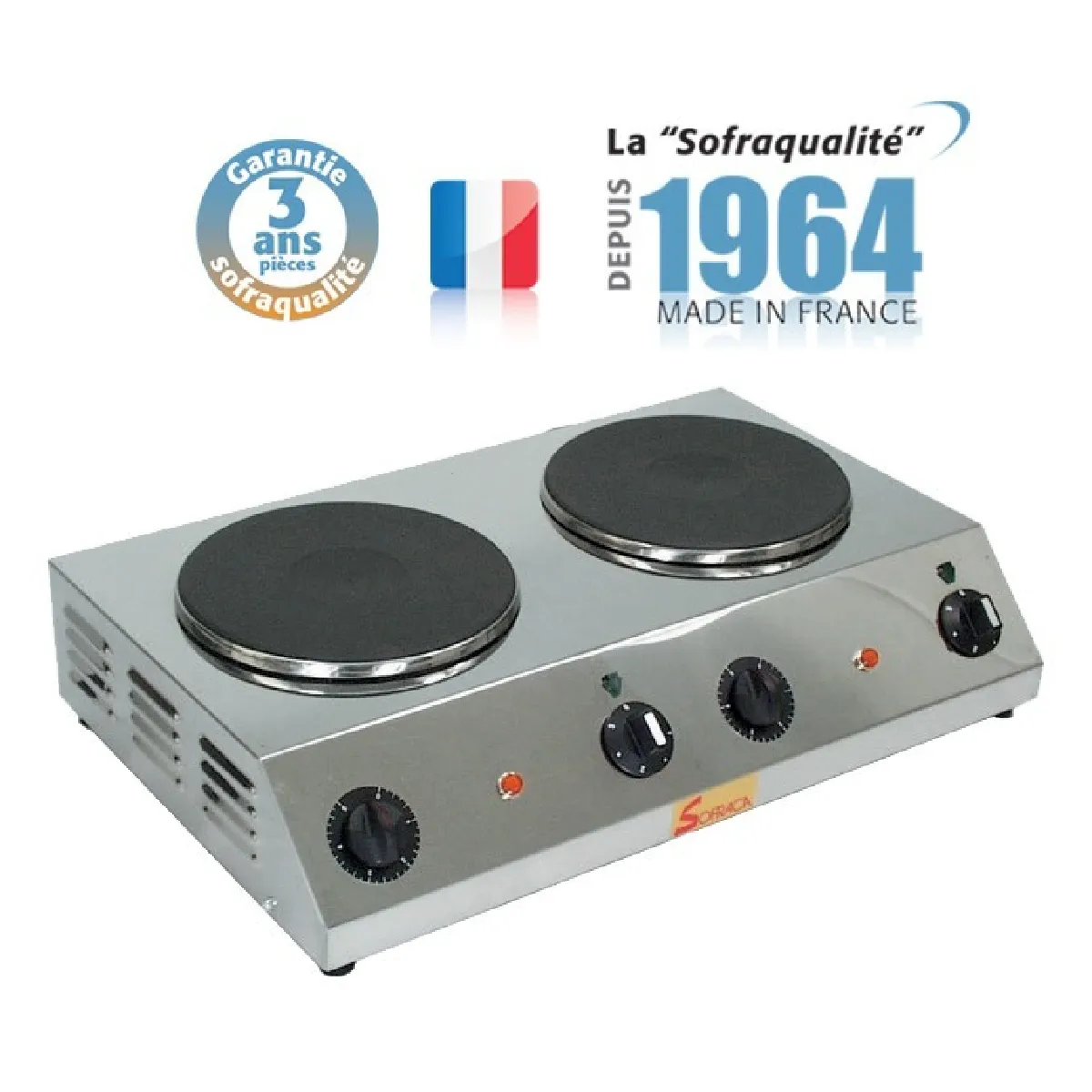 Réchaud Electrique Professionnel - 2 plaques - Diamètre 300 mm ...