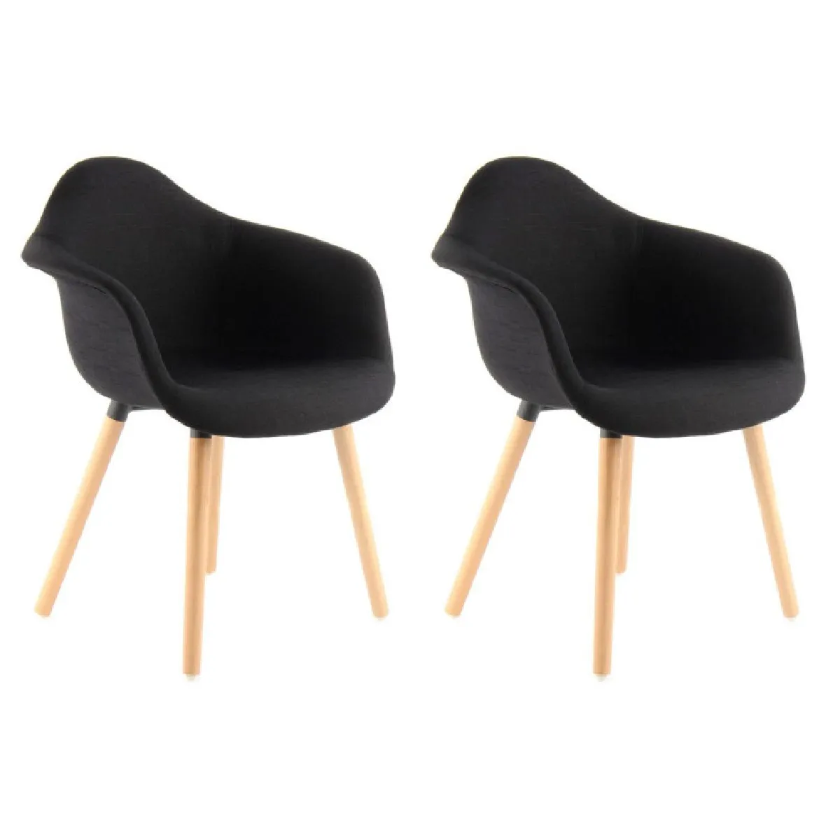 Paris Prix Lot de 2 Chaises Design Winston 80cm Noir - Chaise - Rue du ...
