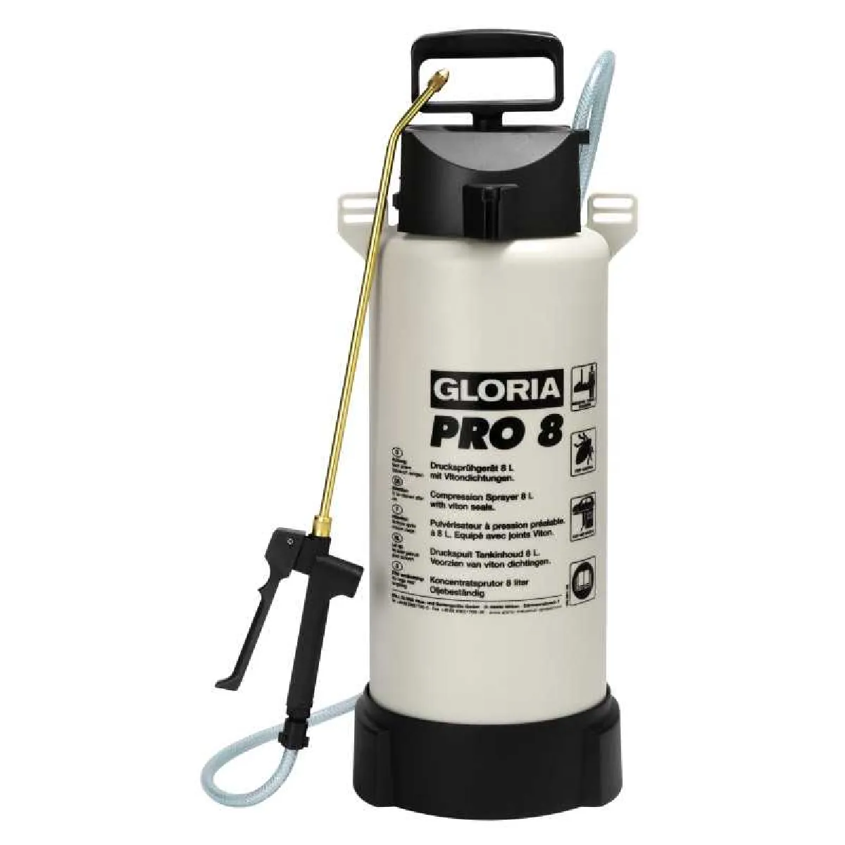 Gloria PRO 8 Pulvérisateur à pression 8 L - Pulvérisateur - Rue du Commerce