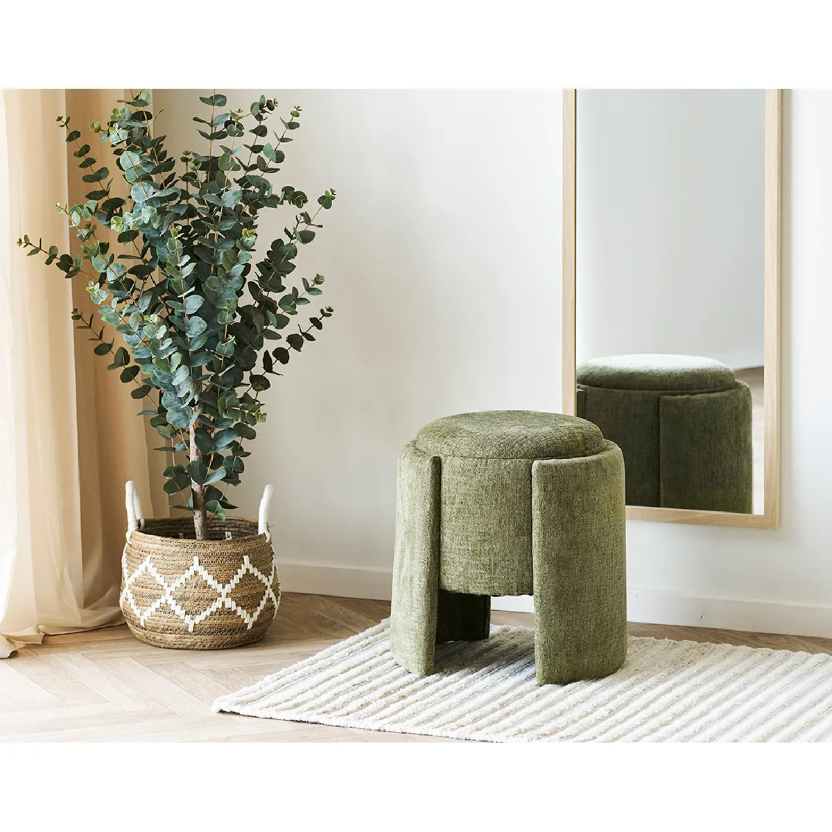 Lisa Design Joe - pouf avec rangement en velours texturé - Pouf - Rue ...