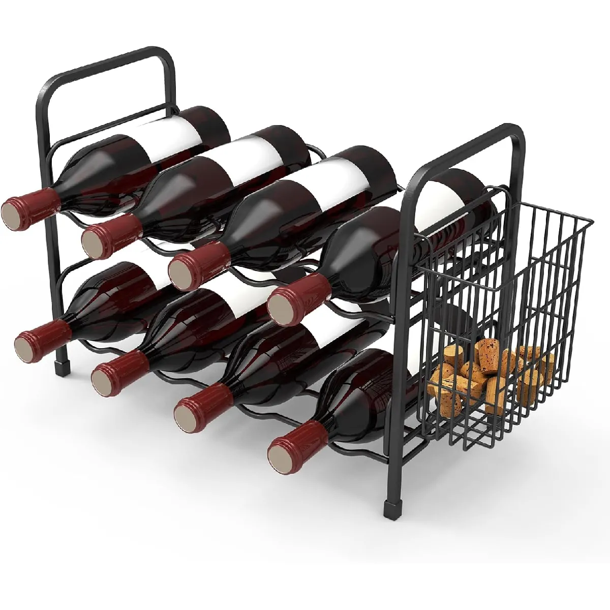 Vendos85 Casier à vin en métal rétro – 8 bouteilles - Accessoire vin ...