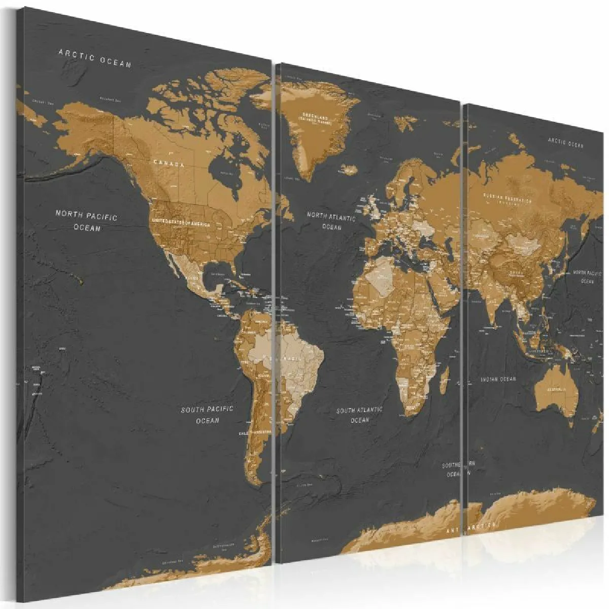 Paris Prix Tableau Imprimé World Map: Modern Aesthetics - Format 80x120 ...