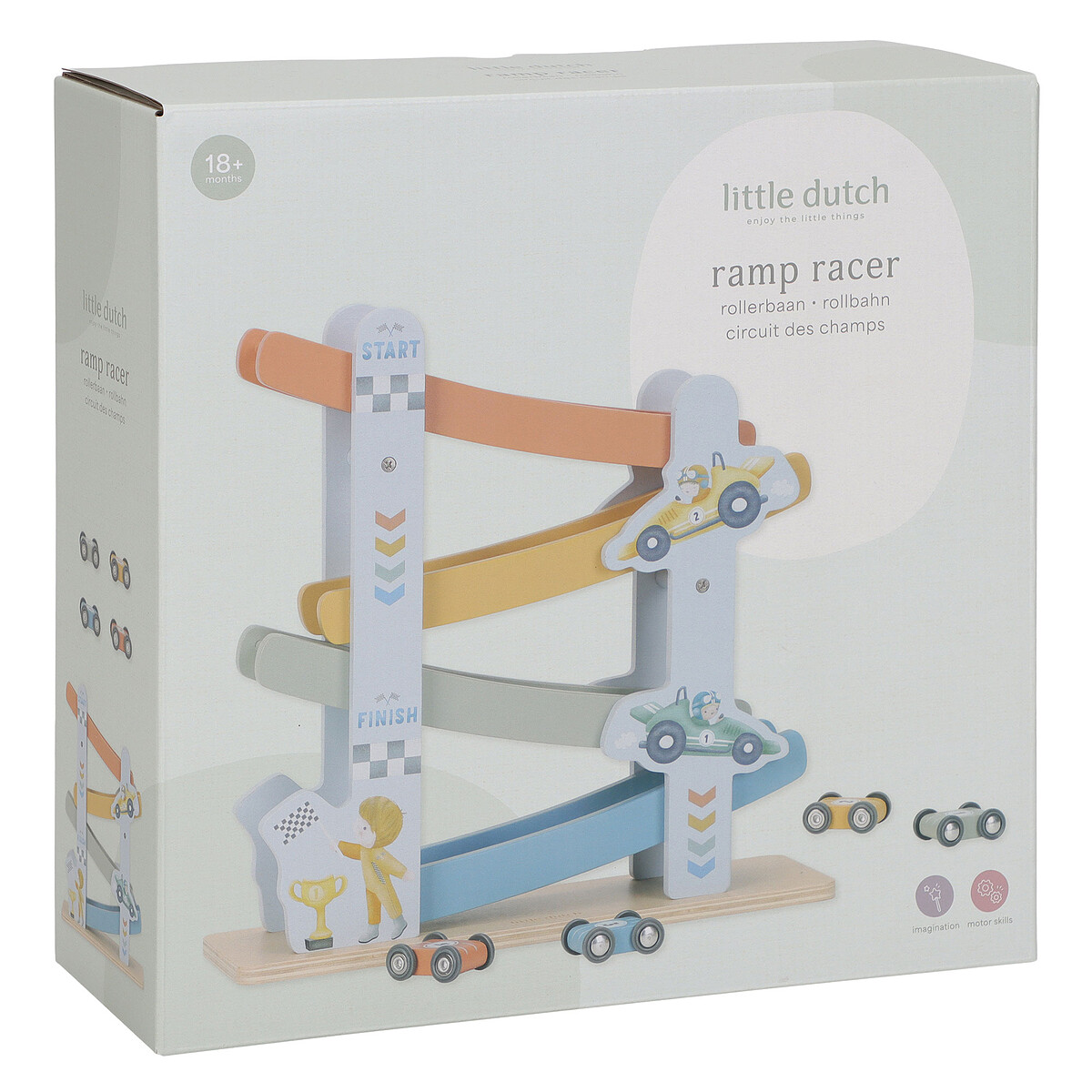 Little Dutch Circuit Rampe en Bois - Voiture - Rue du Commerce