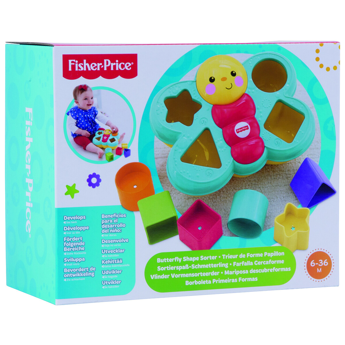 Fisher Price Trieur de Forme Papillon - CDC22 - Jeu d'éveil - Rue du ...
