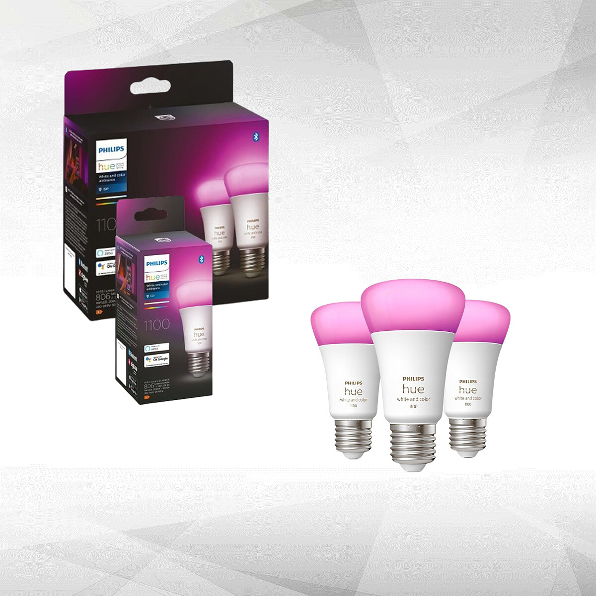 Philips Hue Lot de 3 ampoules ampoules connectée 10.5W A60 E27 - White ...