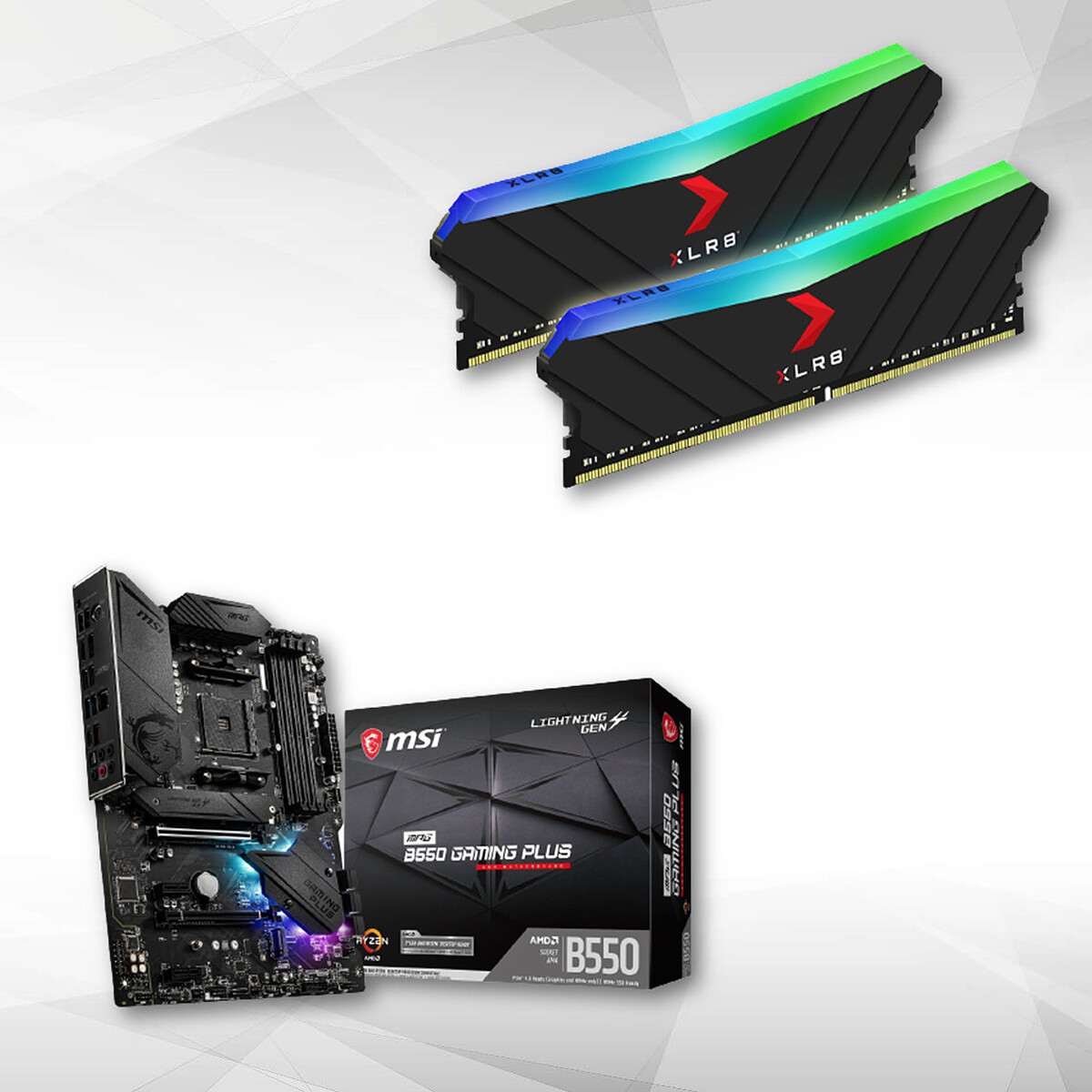 MSI Pack MPG B550 GAMING PLUS +Kit XLR8 RGB 2 x 16 Go - DDR4 3200MHz ...