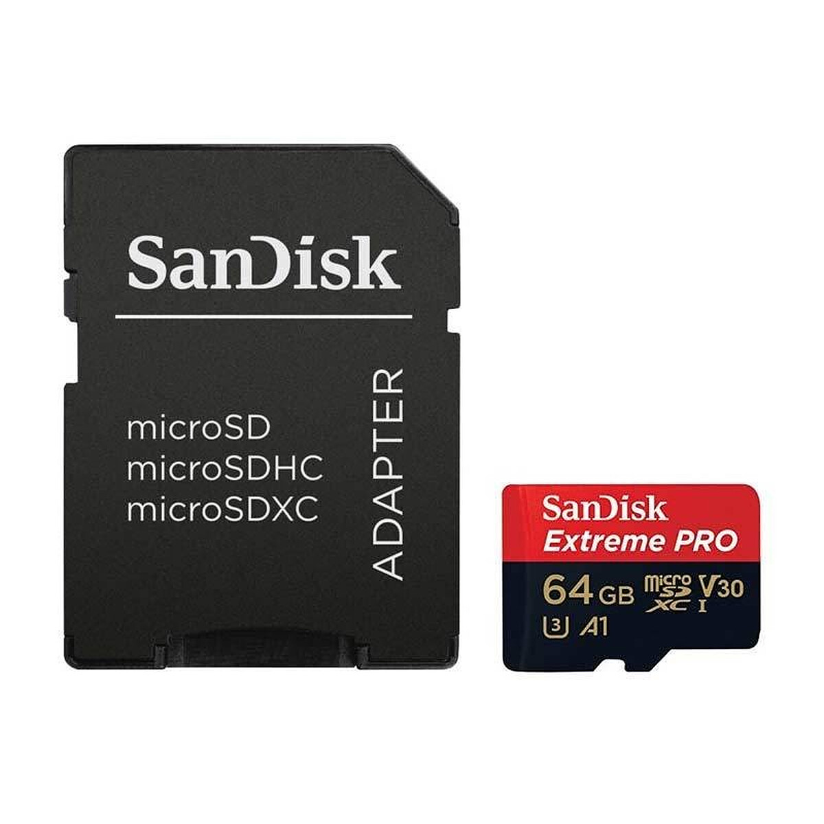 Sandisk Carte micro SD 64 Go Extreme Pro + SD Adapter + Rescue Pro ...