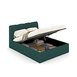 Concept Usine Lit nuage avec coffre de rangement 140x190cm en velours ...