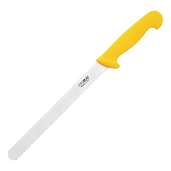 Couteau à Trancher Denté Blanc 255 mm - Hygiplas - Couteau de cuisine ...