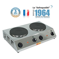 Réchaud Electrique Professionnel - 2 plaques - Diamètre 300 mm ...