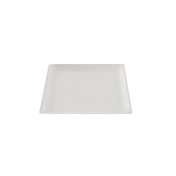 Assiette carrée blanche en canne à sucre 24 x 24 cm - 800 unités ...