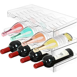 Vendos85 Porte-bouteilles empilable en plastique transparent – 8 ...