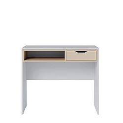 Pegane Bureau coloris blanc avec un tiroir couleur cambrien ,Table d ...