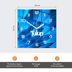 Tulup Horloge Murale - 30x30 cm - Gouttes - Aiguilles noires - Horloge ...