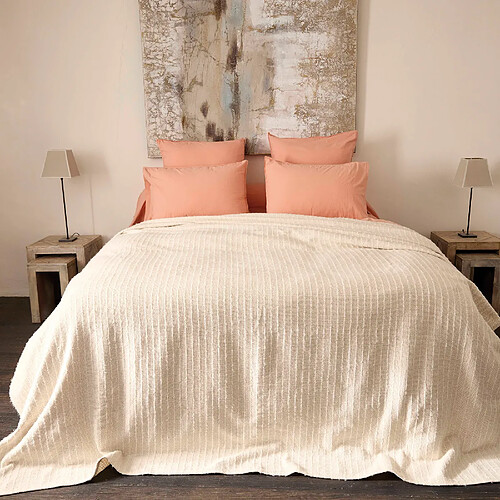 Linnea Couvre-lit ETRETAT en coton-lin - Beige - Couvre-lit, bouti ...