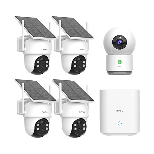 aosu SolarCam D1 Classic Kit + IndoorCam P1 Pro - Caméra de ...