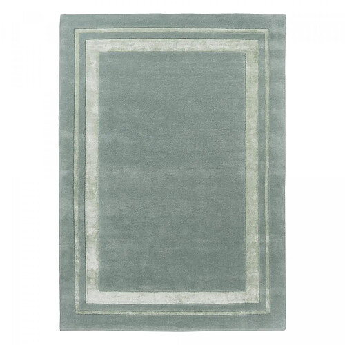 UnAmourDeTapis tapis chambre 140x200 fait main en laine vert rectangle ...