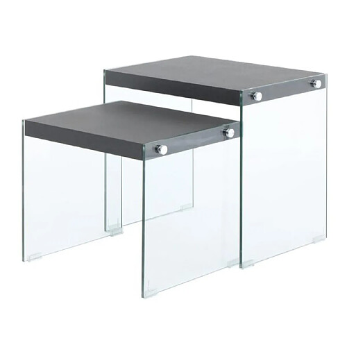 Paris Prix Lot de 2 Tables d'Appoint Elementary 46cm Noir Mat - Table d ...