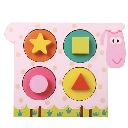 Top Bright Puzzle d'Encastrement 5 pièces en Bois Enfant Motif Mouton ...
