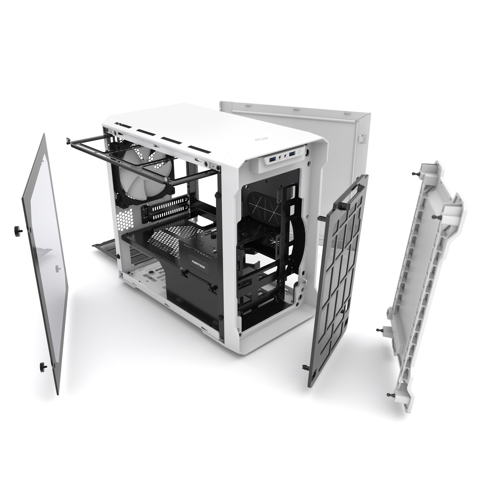 Phanteks Enthoo Evolv ITX Blanc/Noir - Avec fenêtre - Boitier PC - Rue ...