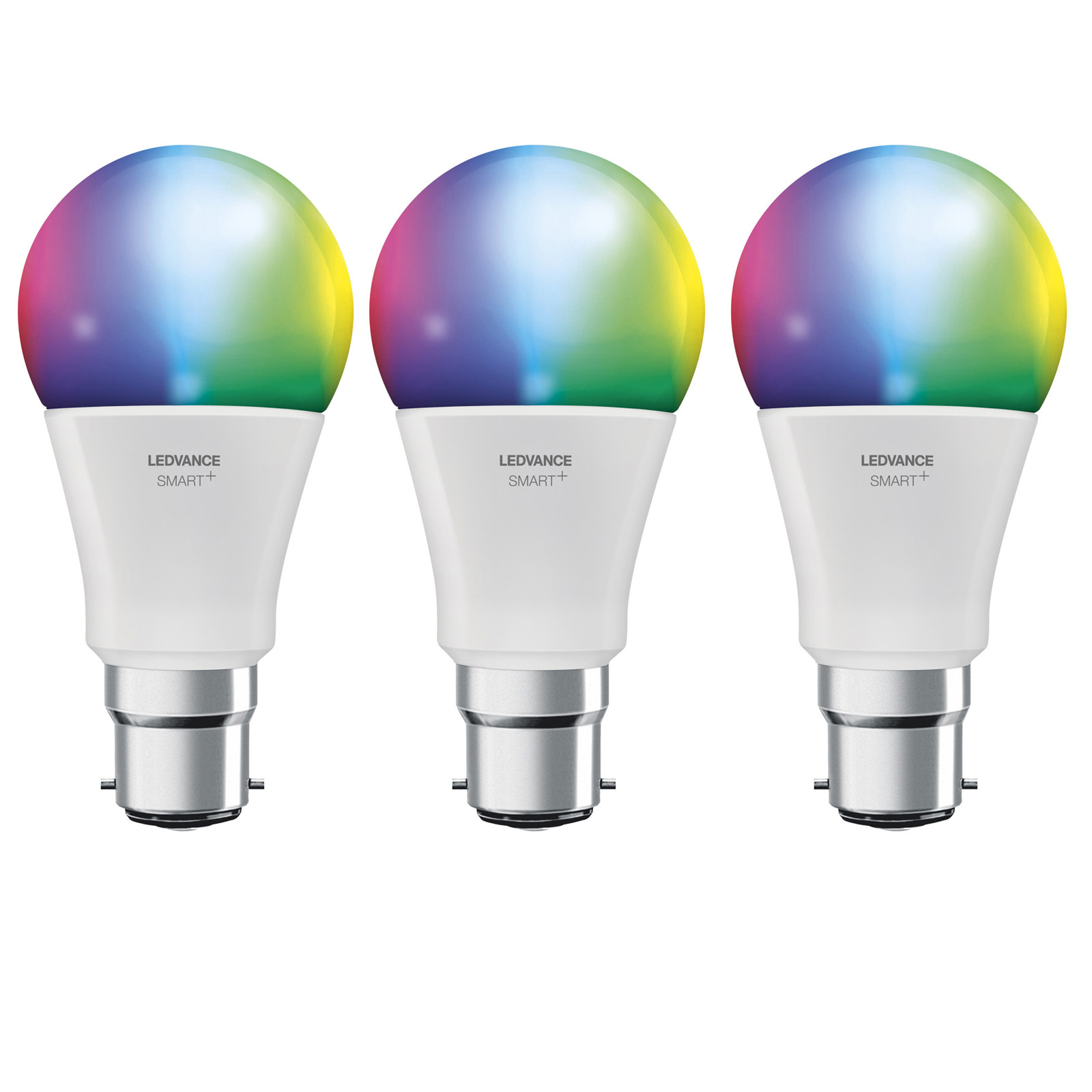 Ledvance Lot de 3 ampoules Smart+ WIFI standard dépolie 60W B22 - Couleur changeante - Lampe ...