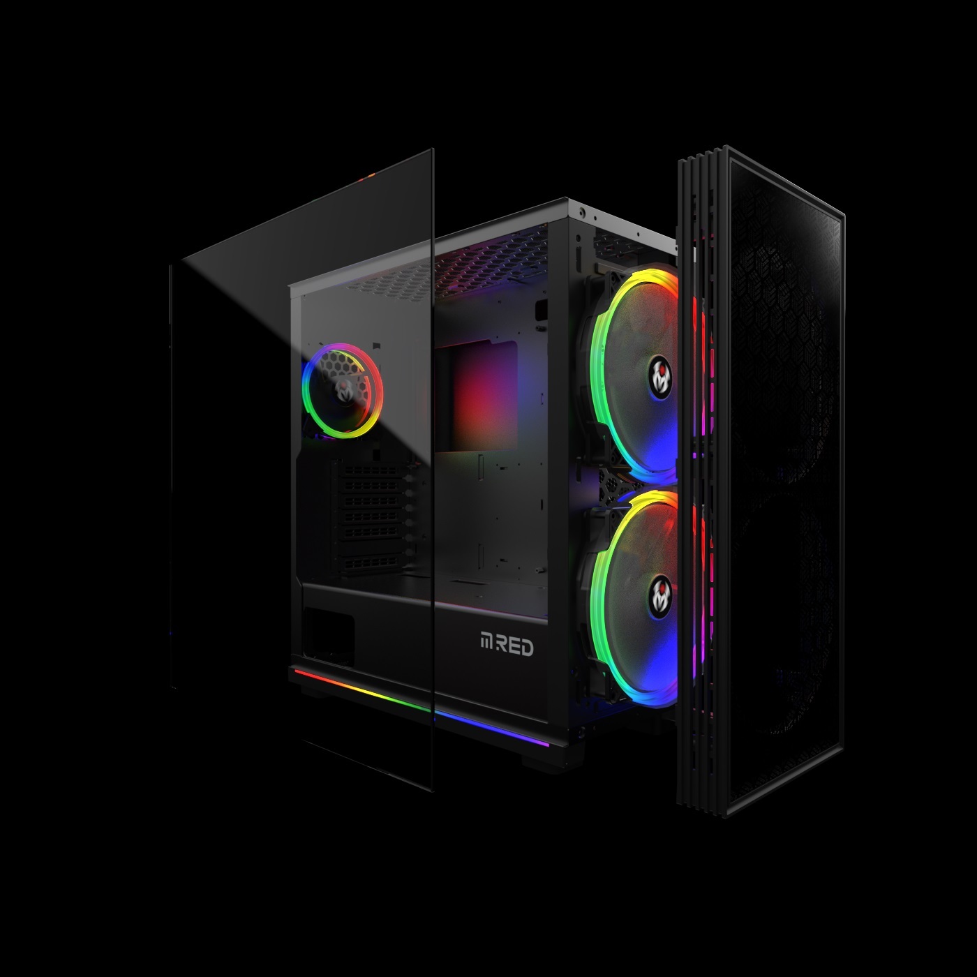 M.RED MRed - Storm Destroyer Gamma-G - ATX - ARGB - Noir - Avec fenêtre - Boitier PC - Rue du ...