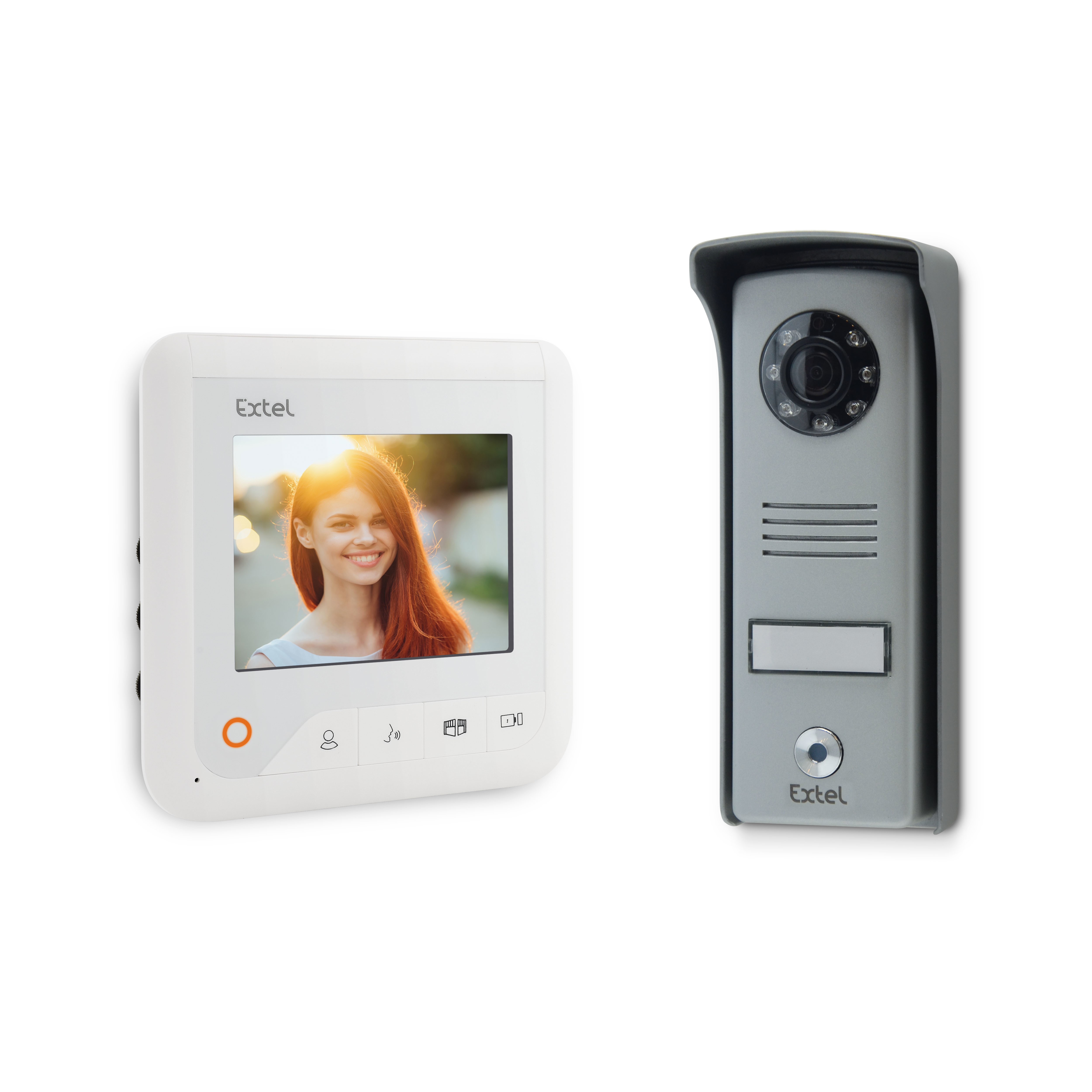 Extel Visiophone 2 fils écran blanc 10 cm - Sonnette & visiophone ...