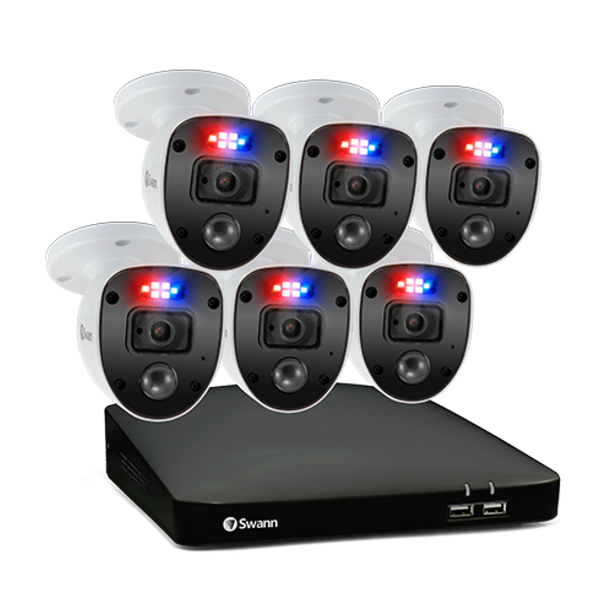 Swann Système de sécurité Enforcer - 6 caméras - Caméra de surveillance ...